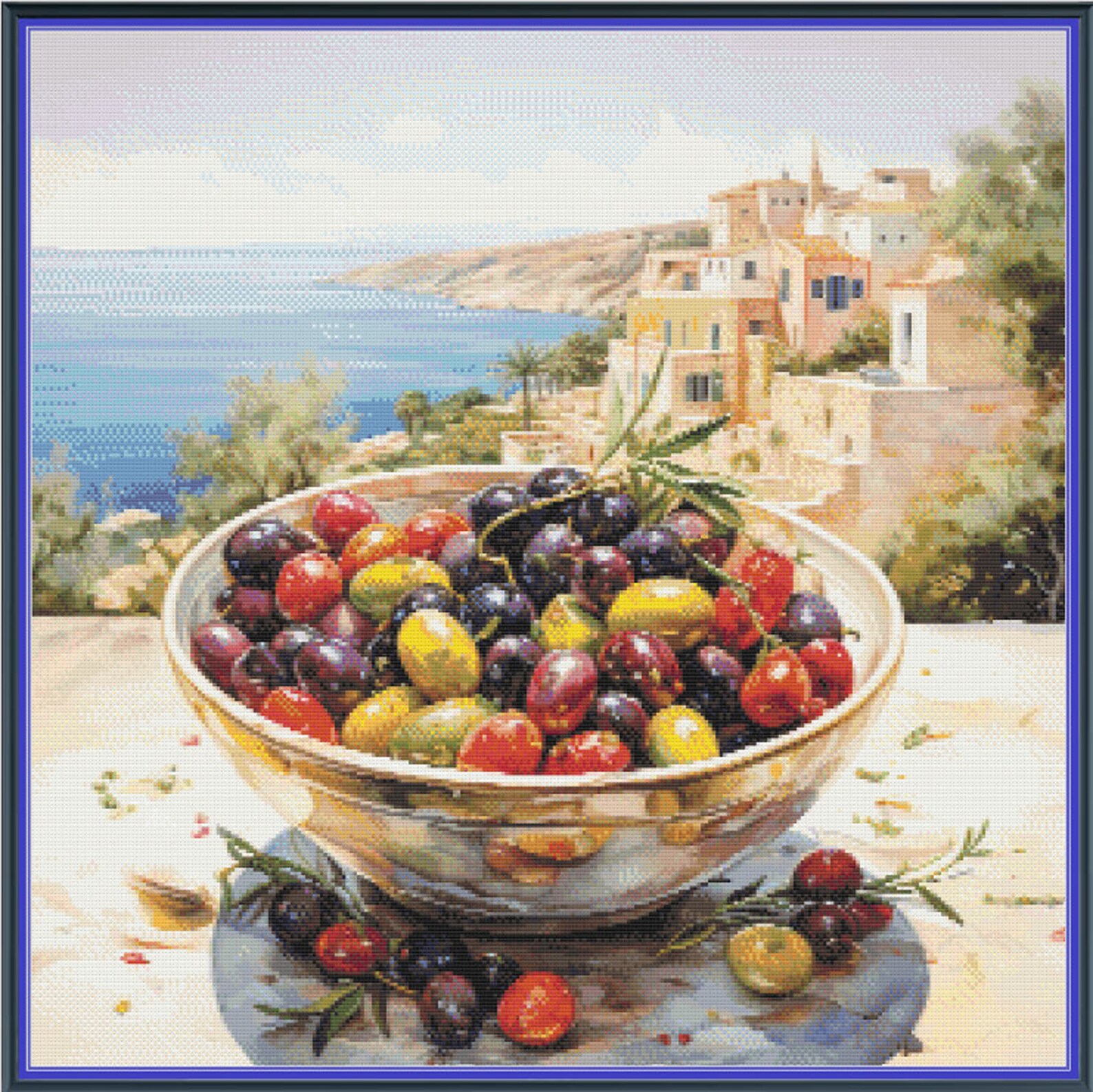 Greek Olives Still Life Pattern Keeper Compatible PDF Instant Digital ...