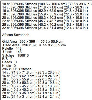 African Savannah Pattern Keeper Compatible PDF Instant Digital Download ...