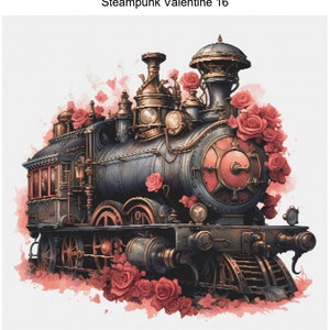 Steampunk Red Rose Valentine Train Pattern Keeper Compatible PDF ...