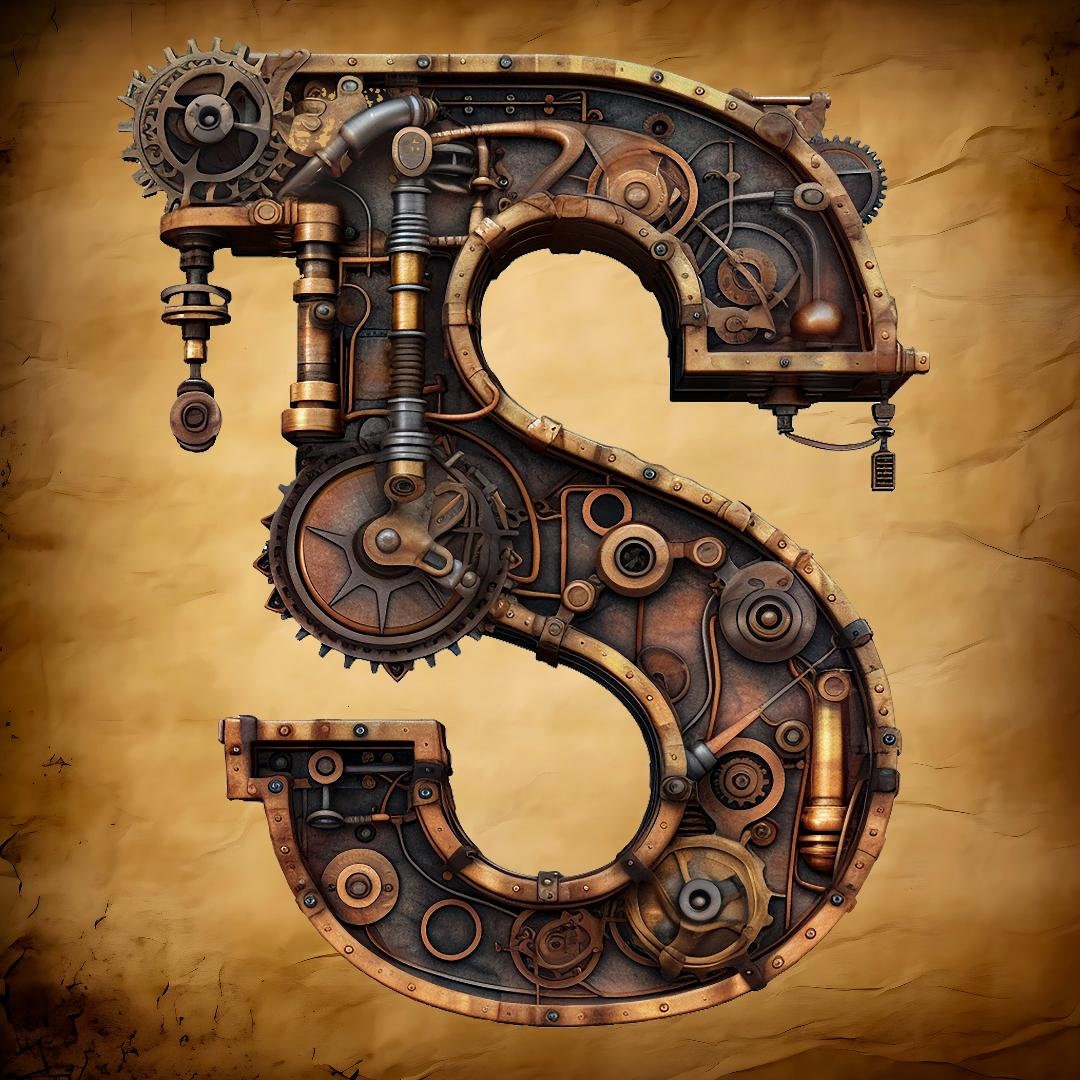 Steampunk Alphabet Letter S Large Size Pattern Keeper Compatible PDF ...
