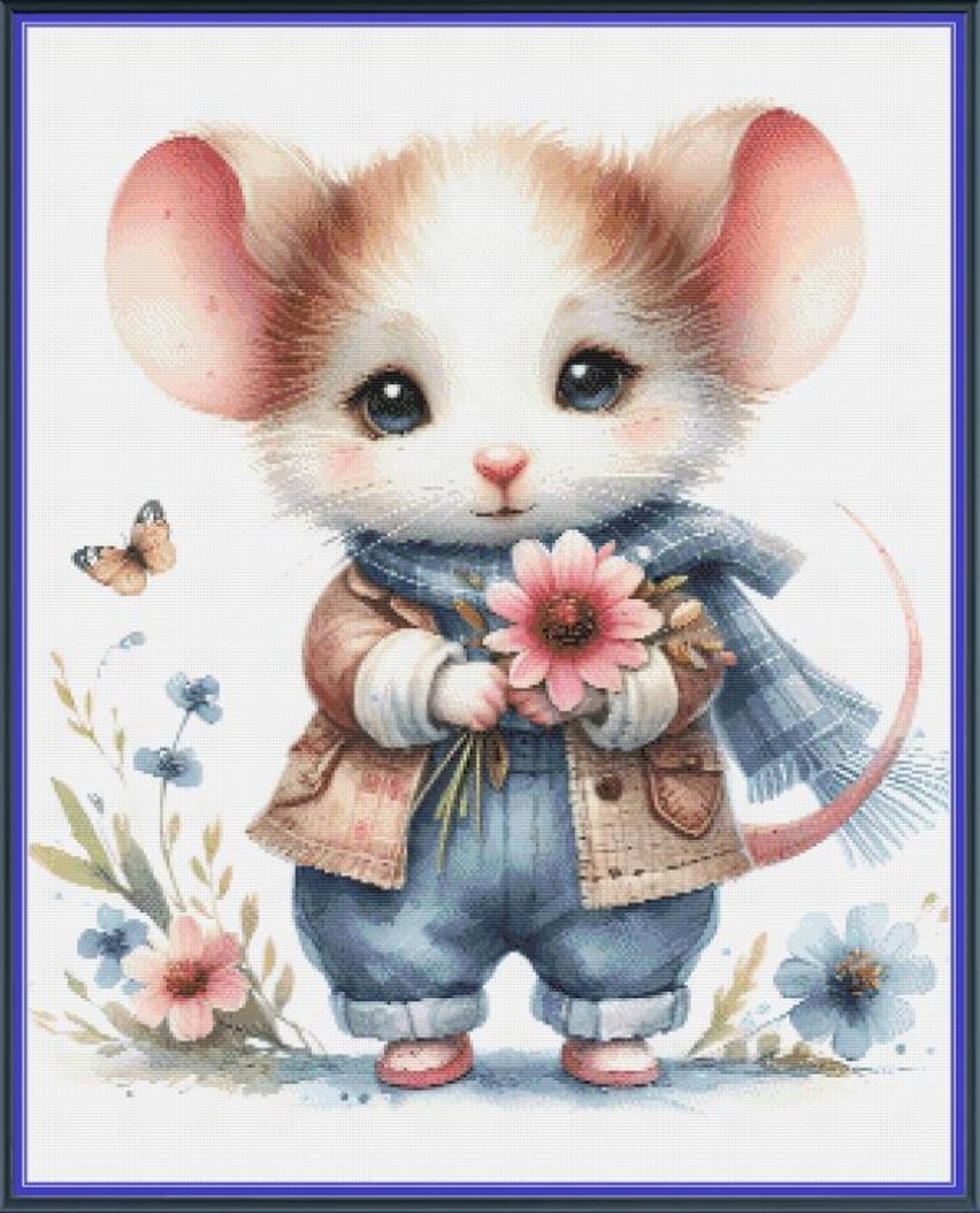 Little Mouse With Flowers 7 Pattern Keeper Compatible PDF Instant ...