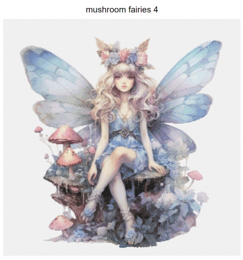 Mushroom Fairy Magic, Fae Faerie PDF Instant Digital Download Counted ...