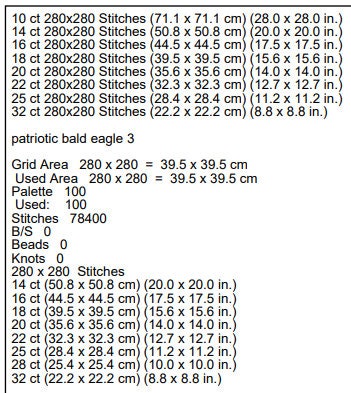 Patriotic Bald Eagle 3 Pattern Keeper Compatible PDF Instant Digital ...