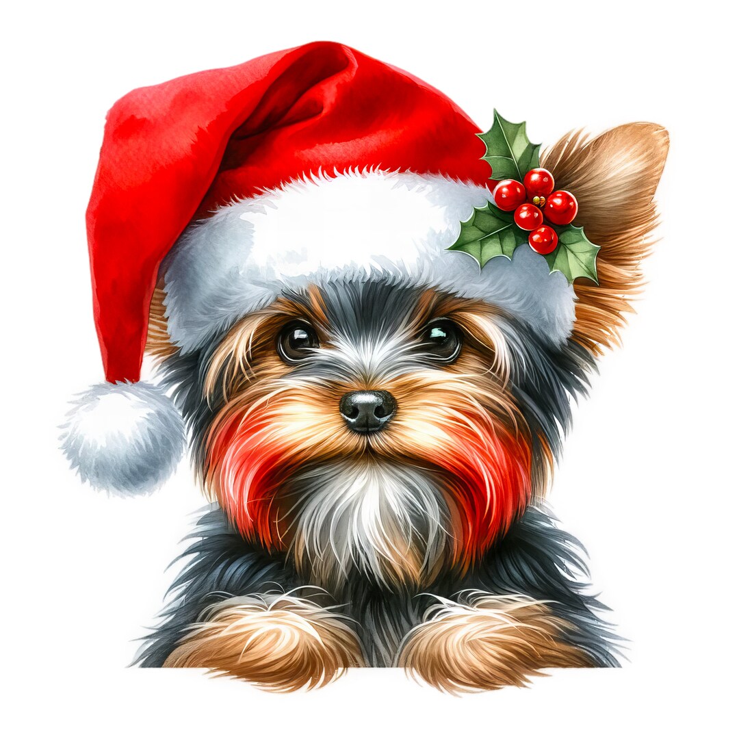 Christmas Yorkie Puppy Dog 1 PDF Instant Digital Download Counted Cross ...