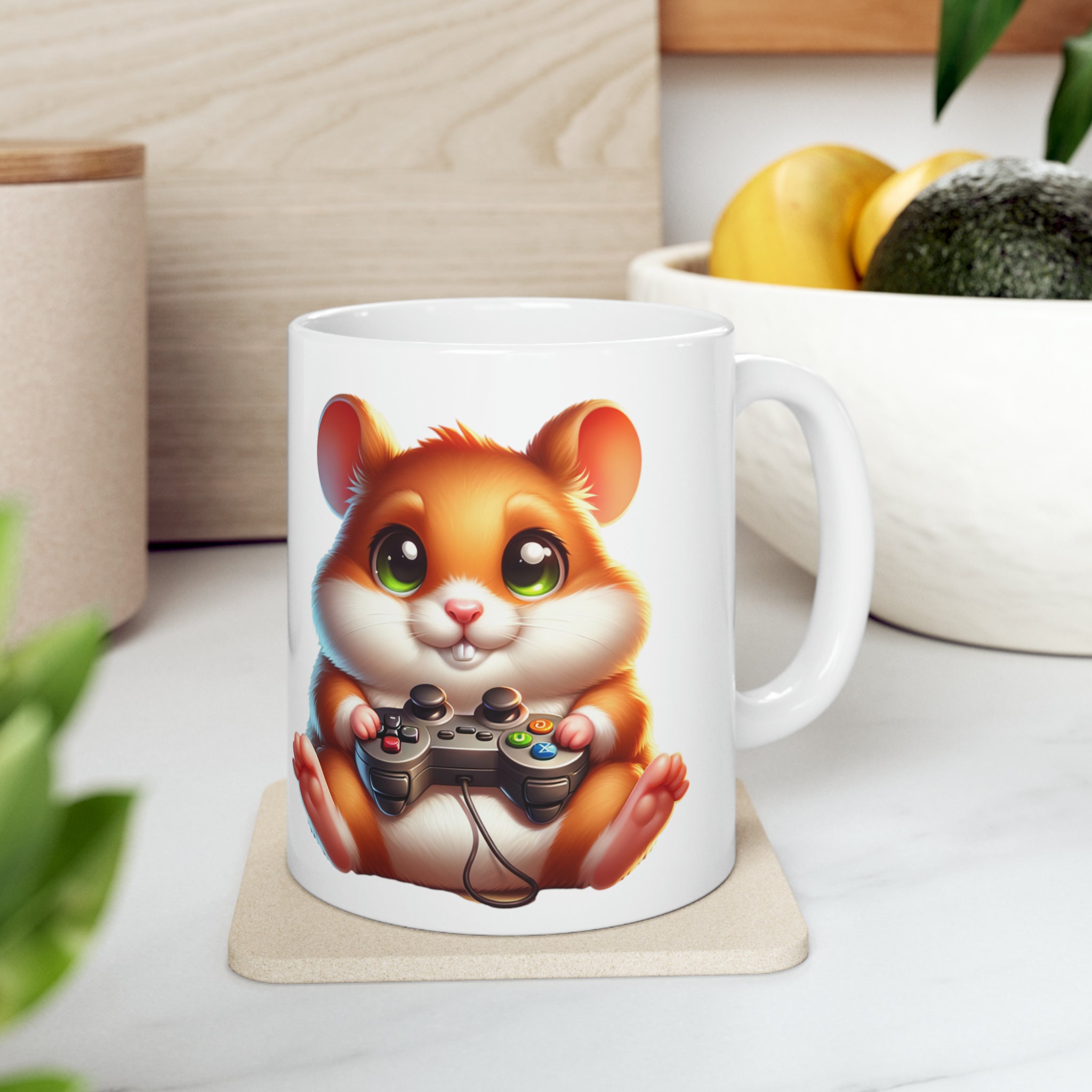 Hamster Gamer Mug Funny Father's Day Gift Pet Video Games Coffee Cup ...
