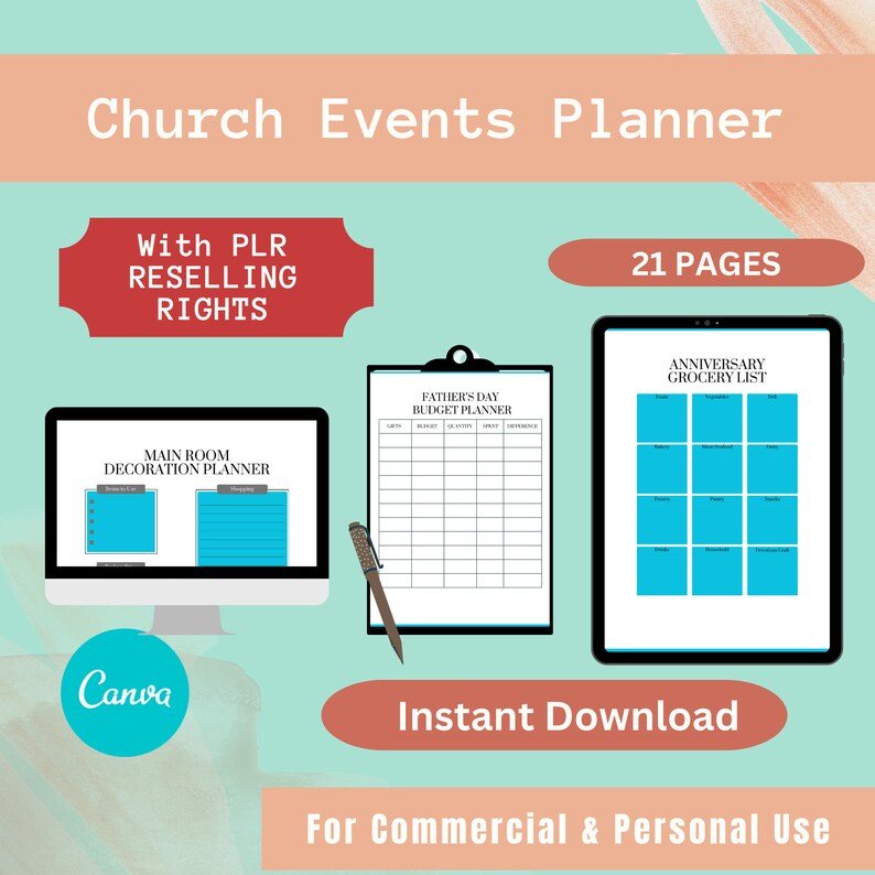 Canva Plr, Digital Products for Checklist Template, Christian Gifts ...