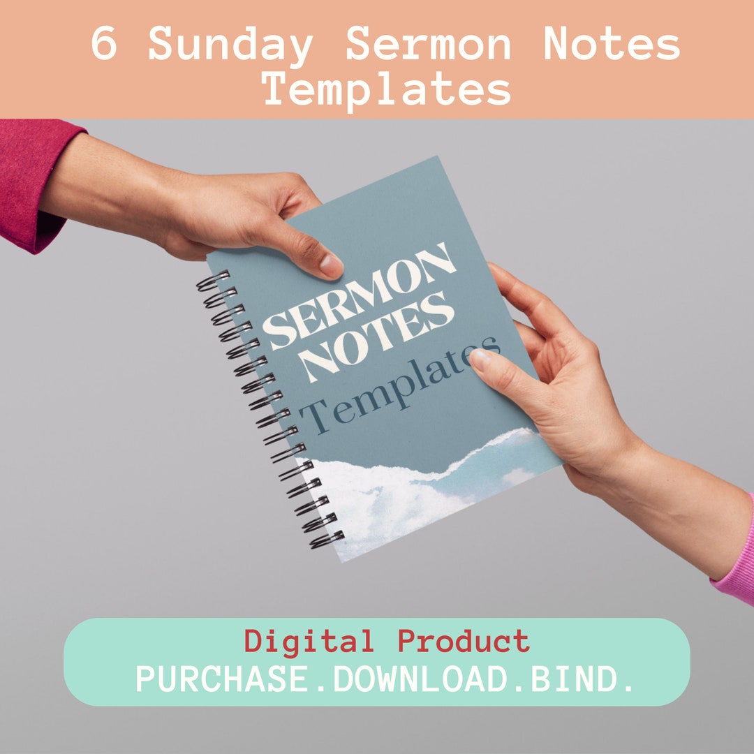 Sermon Notes Custom Christian Journal, Armor of God Faith Over Fear ...