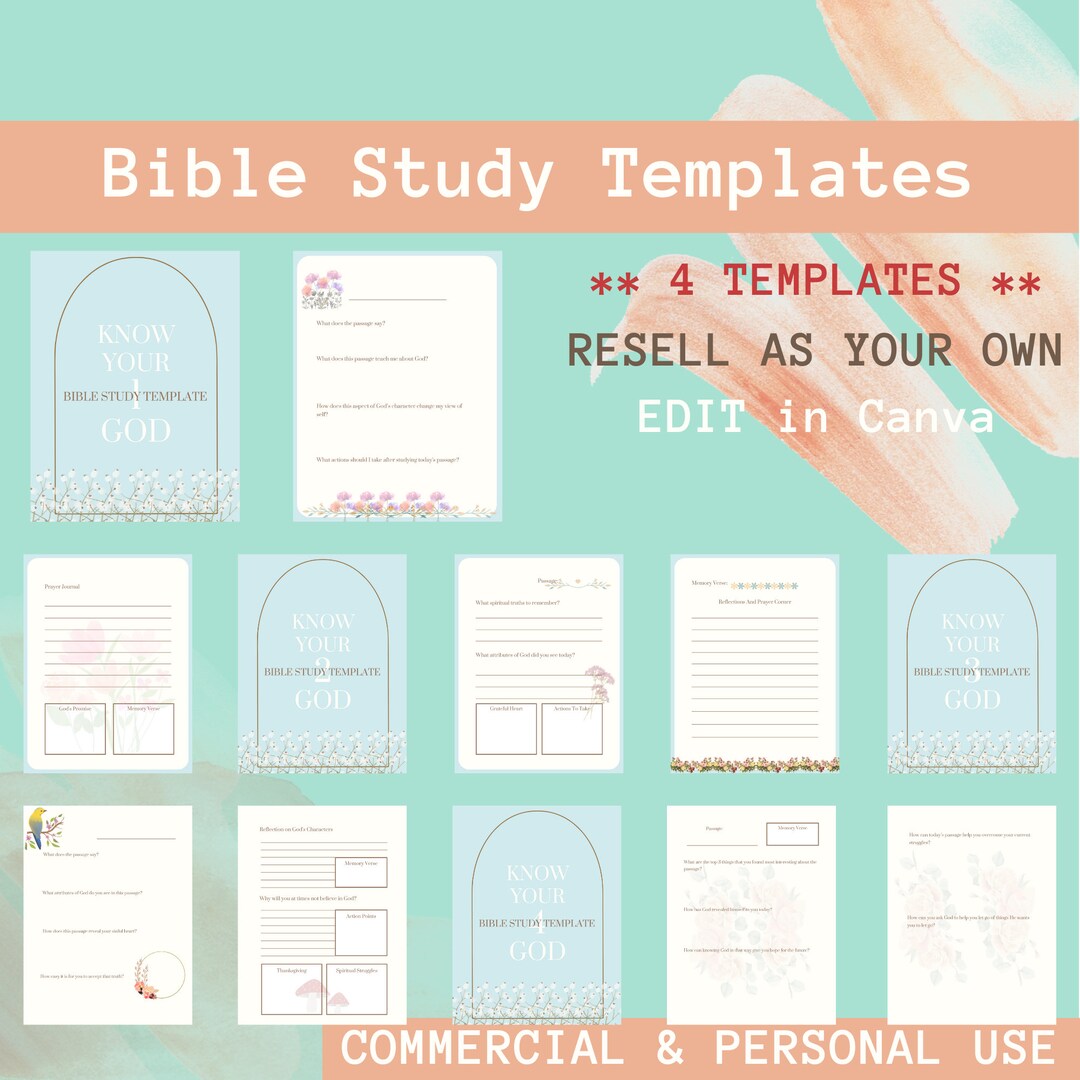Bible Study Tools and Templates for Spiritual Growth, Morning ...