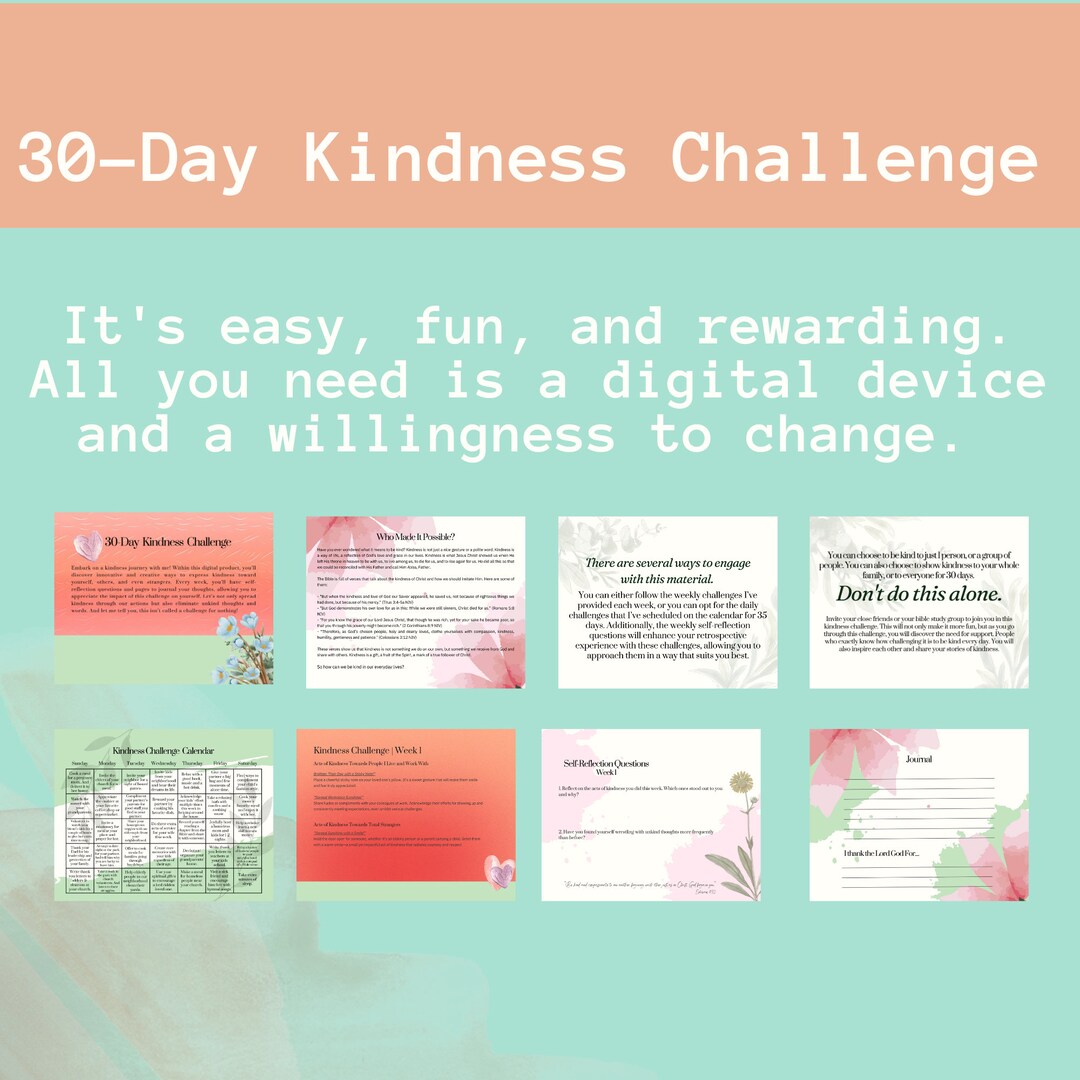 30-day Kindness Challenge - Etsy