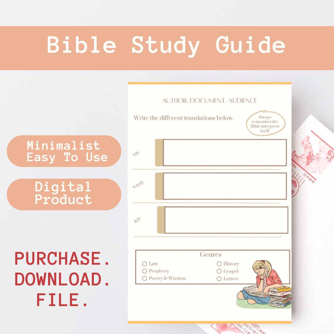 Bible Study Guide, Tools, and Template, Bible Verse Mapping Study ...
