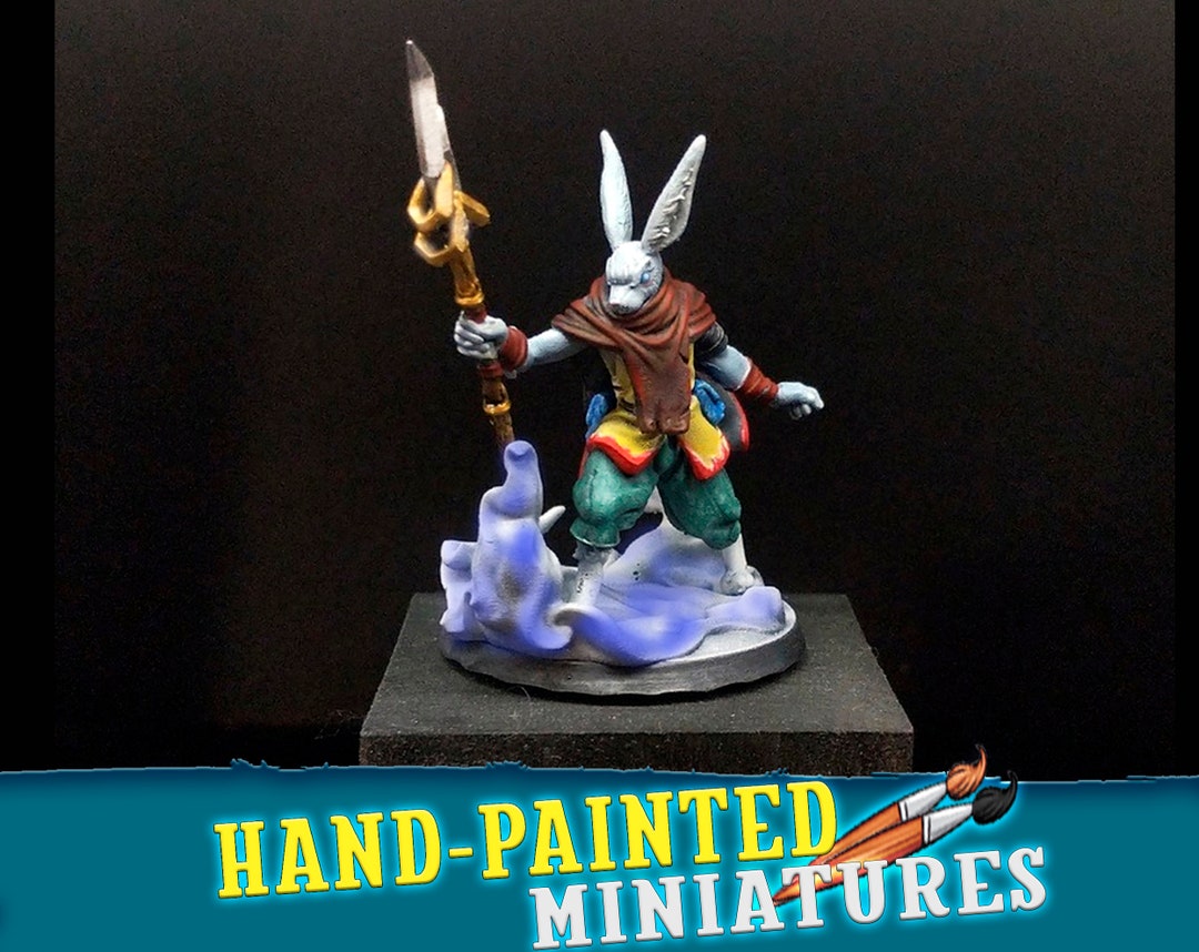 Hand Painted Rabbit Wizard Rabbitfolk Harengon Druid Warlock Shaman ...