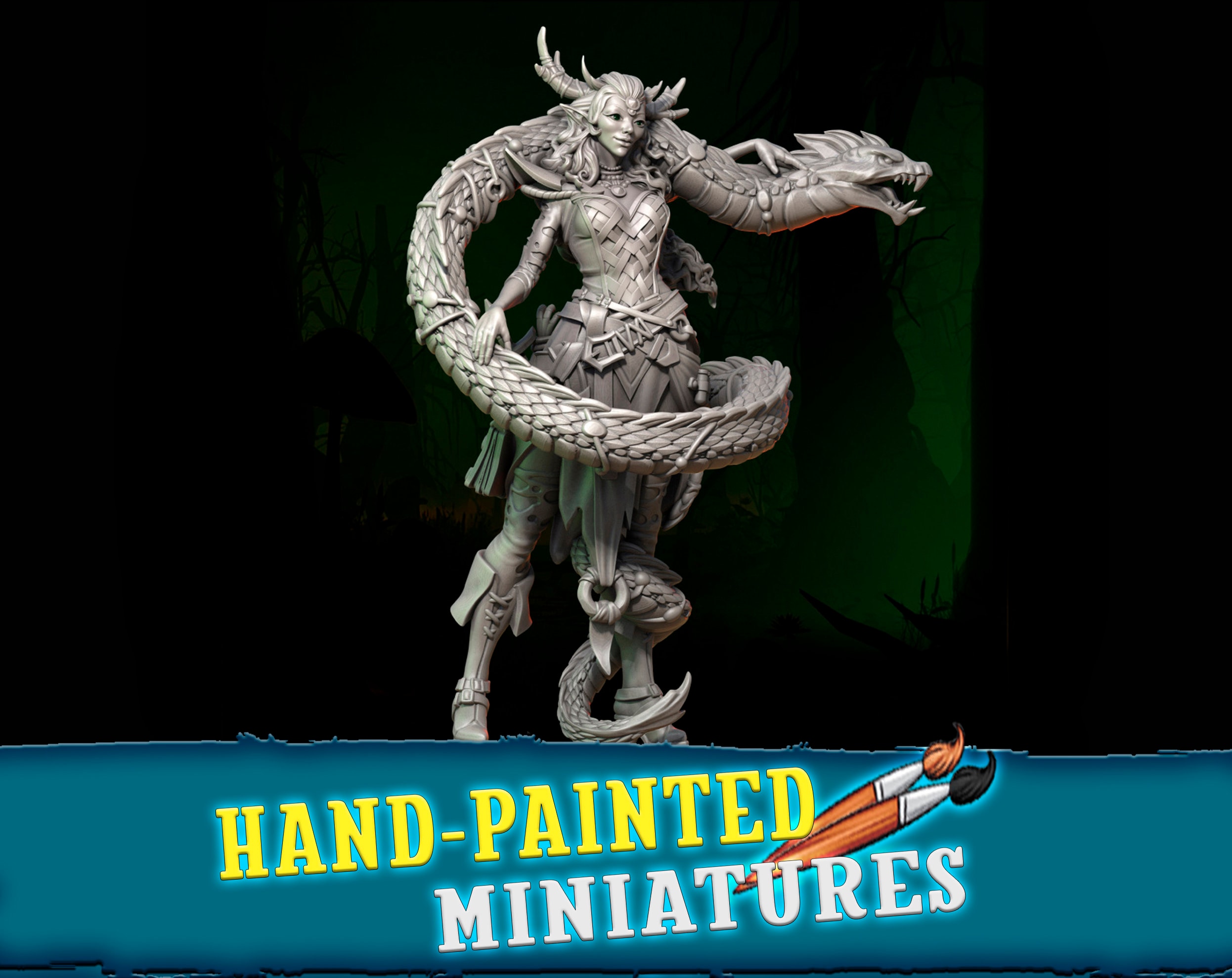 Hand Painted Wood Elf Pixie Fairy Sylvaneth Druid Wizard Mage ...