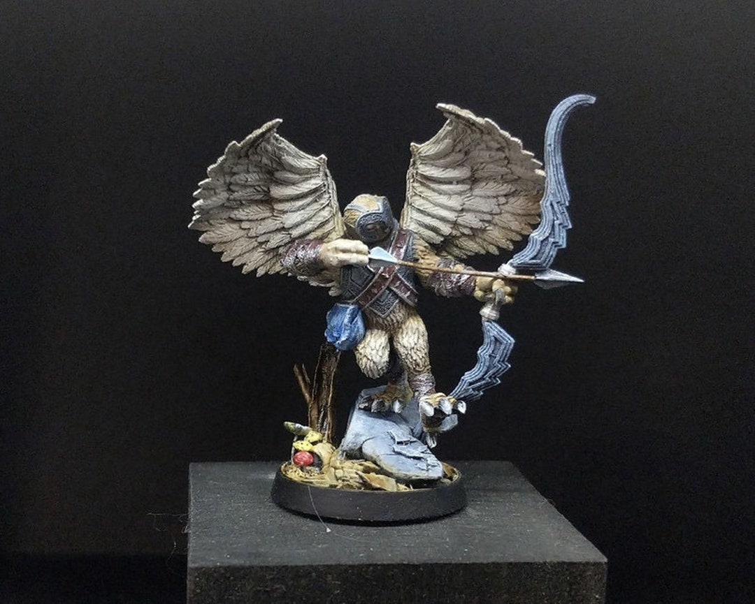 Owl Ranger Kenku Archer Aarakocra Fighter Painted Miniatures for Dnd ...
