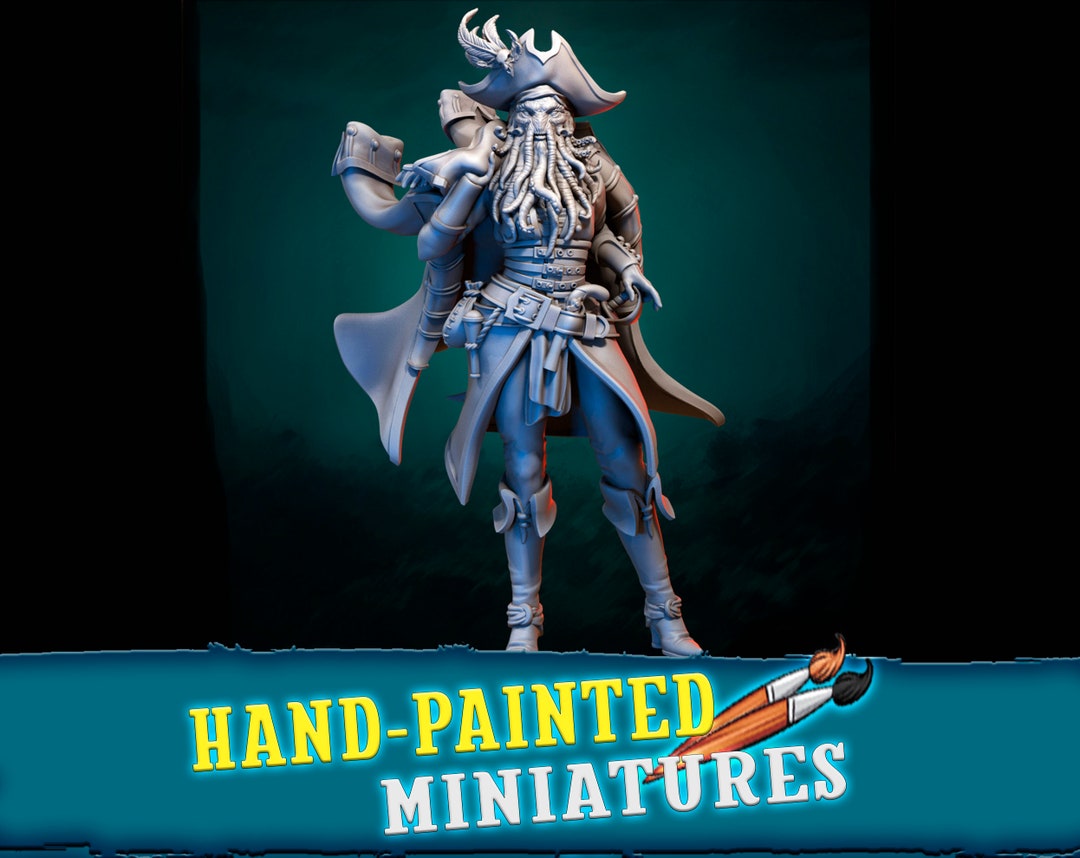 Hand Painted Davy Jones Pirate Captain Sailor Fighter Warrior - Etsy