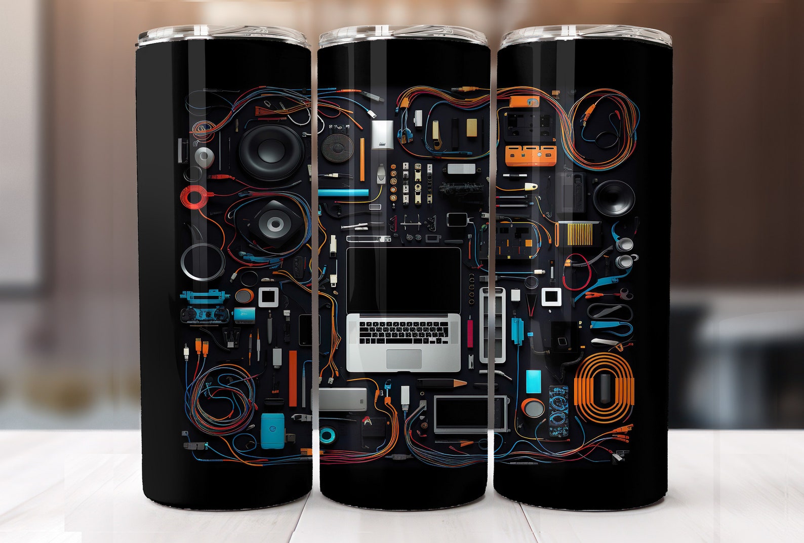 Electronic Gadgets Tools Pattern Design, Tumbler 20 Oz Seamless, Tech ...