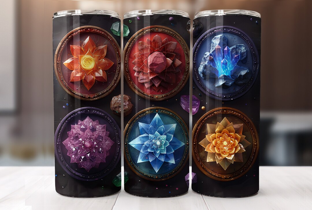 Yoga Chakras Activation Design, Tumbler 20 Oz Seamless, Sublimated Chakra Symbols Art, Symbols ...