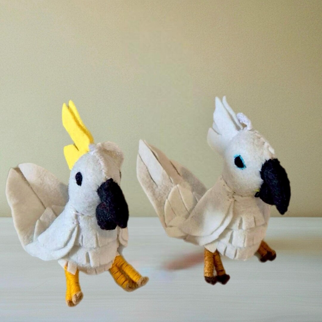 Handmade Cockatoos Plush – Collection | Colorful Embroidered Cockatoo ...