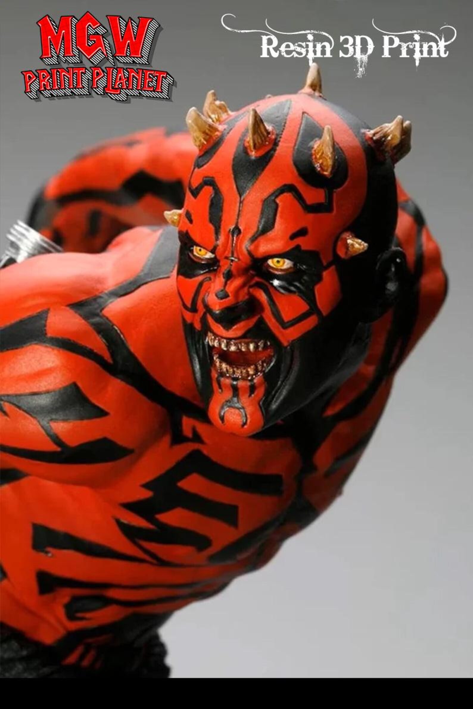 Darth Maul Sith Starwars 3D Printed Miniature, High Quality Plant Resin ...