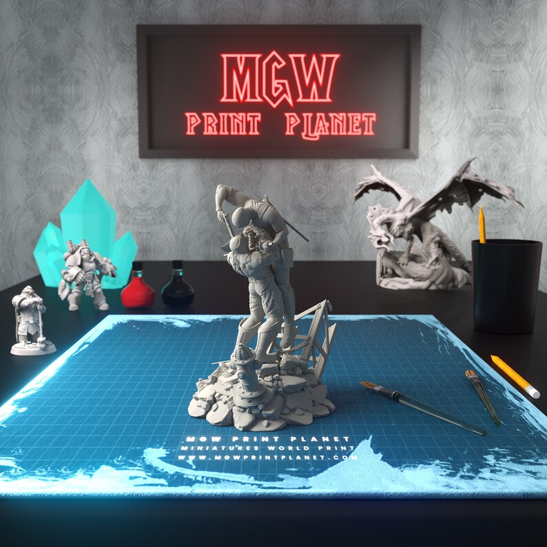 MARVEL Wolverine Vs Deadpool 3D Printed Miniature, High Quality Plant ...