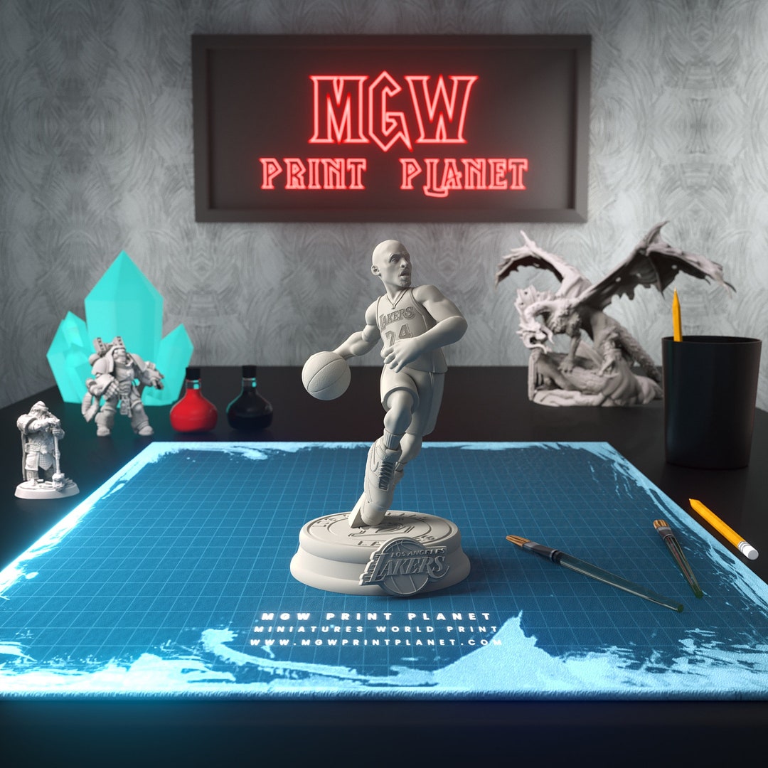 NBA - Kobe Bryant - 3D Printed Miniature in High Quality Plant-based ...