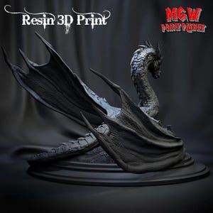 Smaug LOTR - 3D Printed Miniature, Resin, to Paint, Action Figures ...