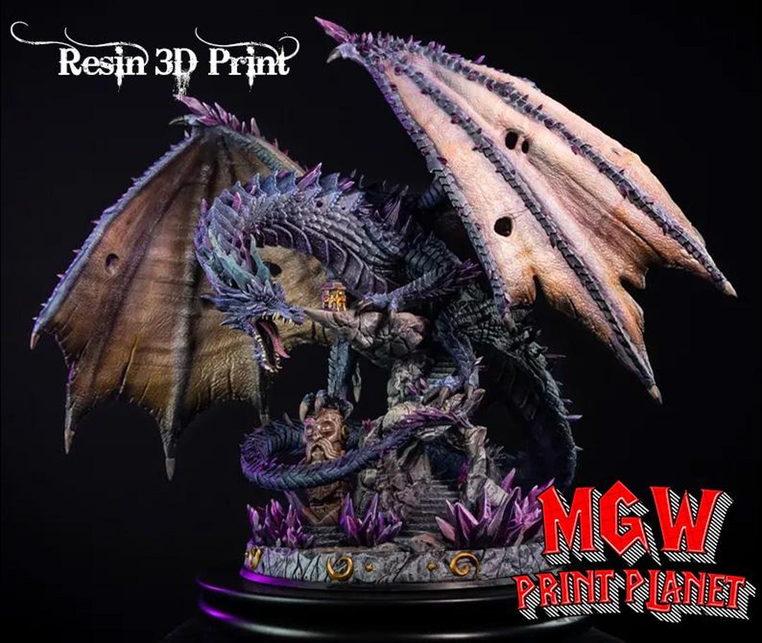 Smaug V2 LOTR - 3D Printed Miniature, Resin, to Paint, Action Figures ...