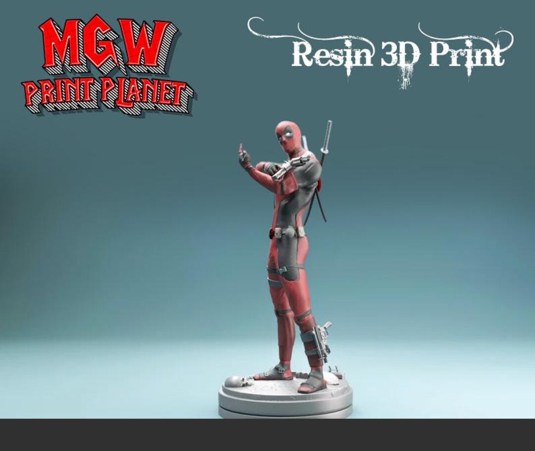 Deadpool Miniature: 3D Printed Resin Model, to Paint - Etsy