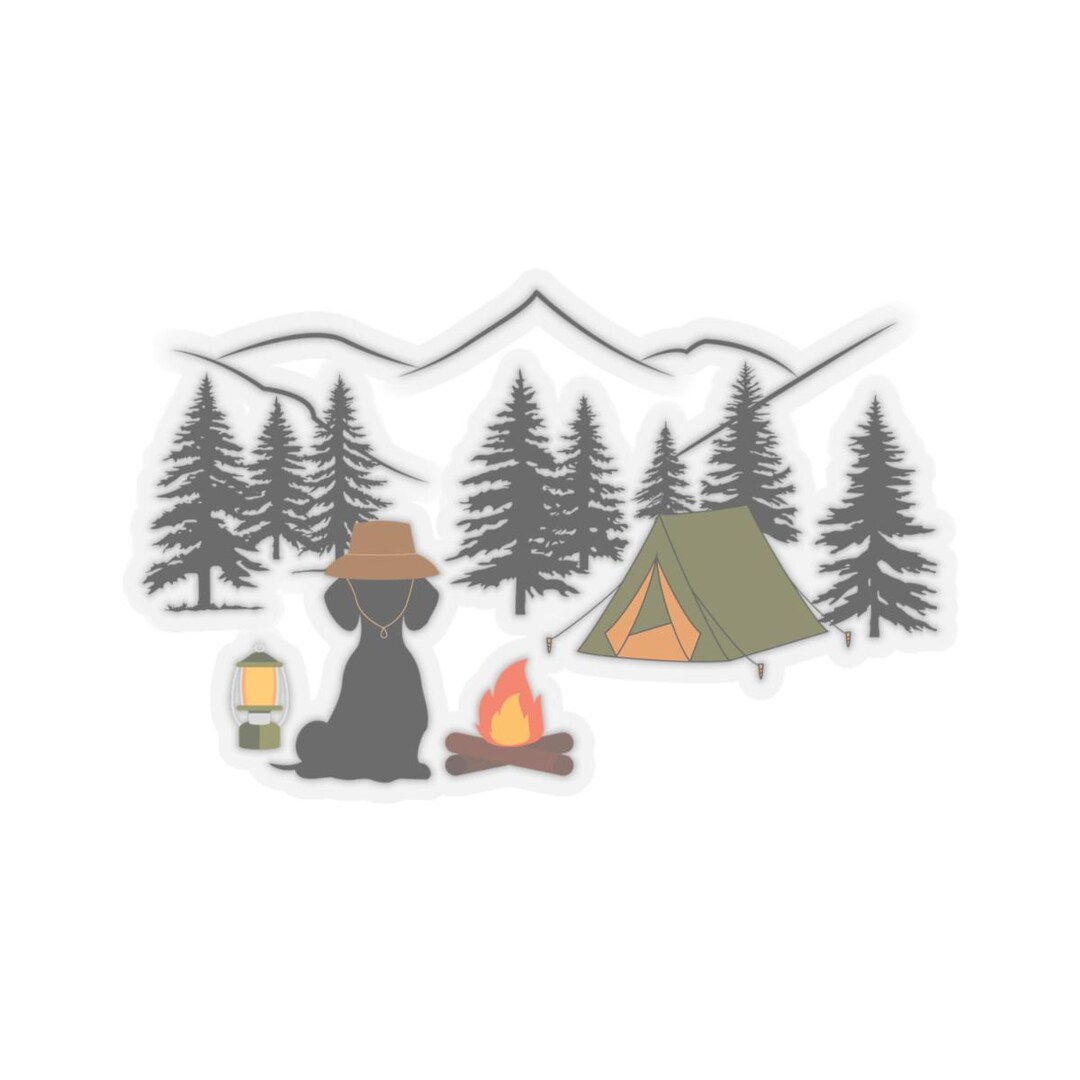 Camping Dachshund Vinyl Sticker - Etsy