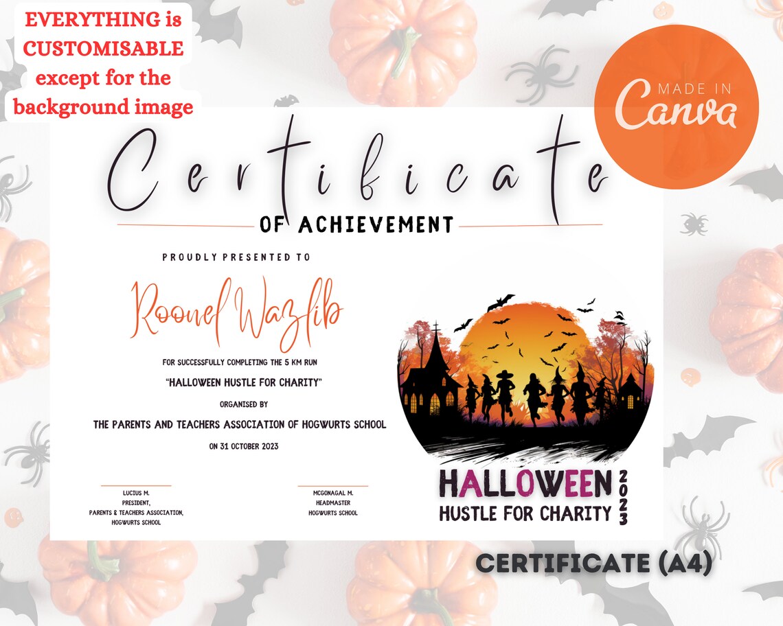 EDITABLE Halloween Run Poster - Etsy