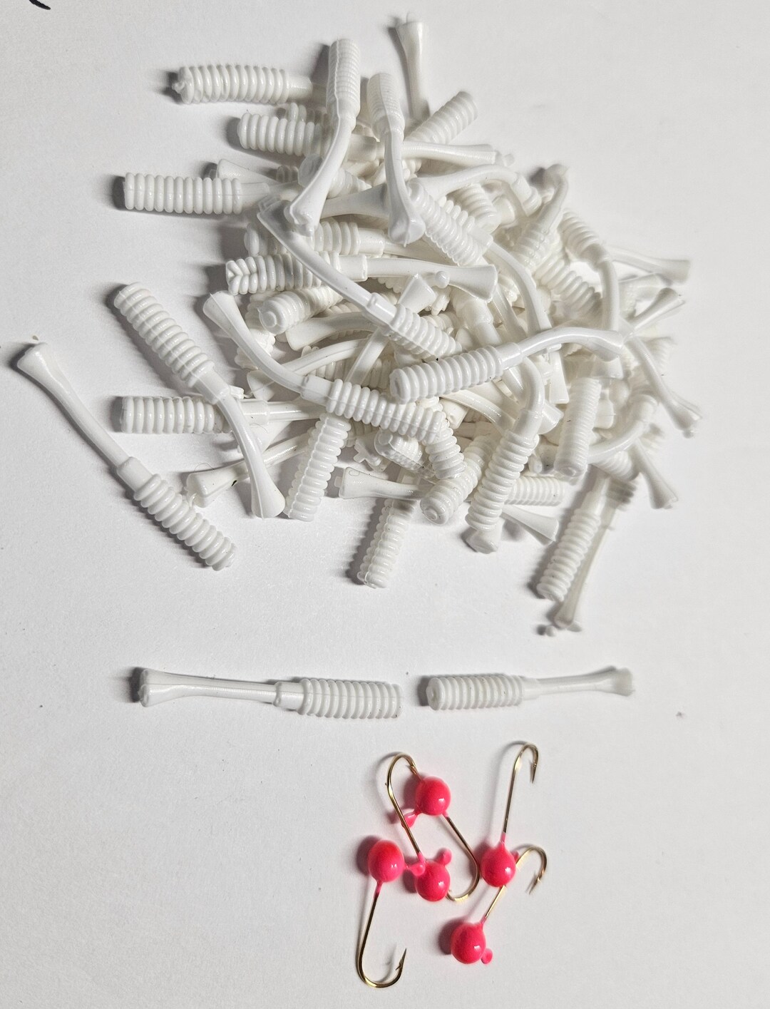 50 Pink Mini Mite Jigs 1/32 Gold Hooks 8 for 21.95 Get 5 Free White ...