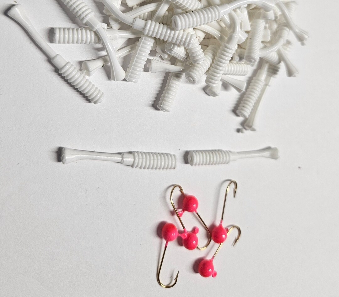 10 FREE Mini Mite White Tails When You Buy 25 Pink Mini Mite Jig Heads ...