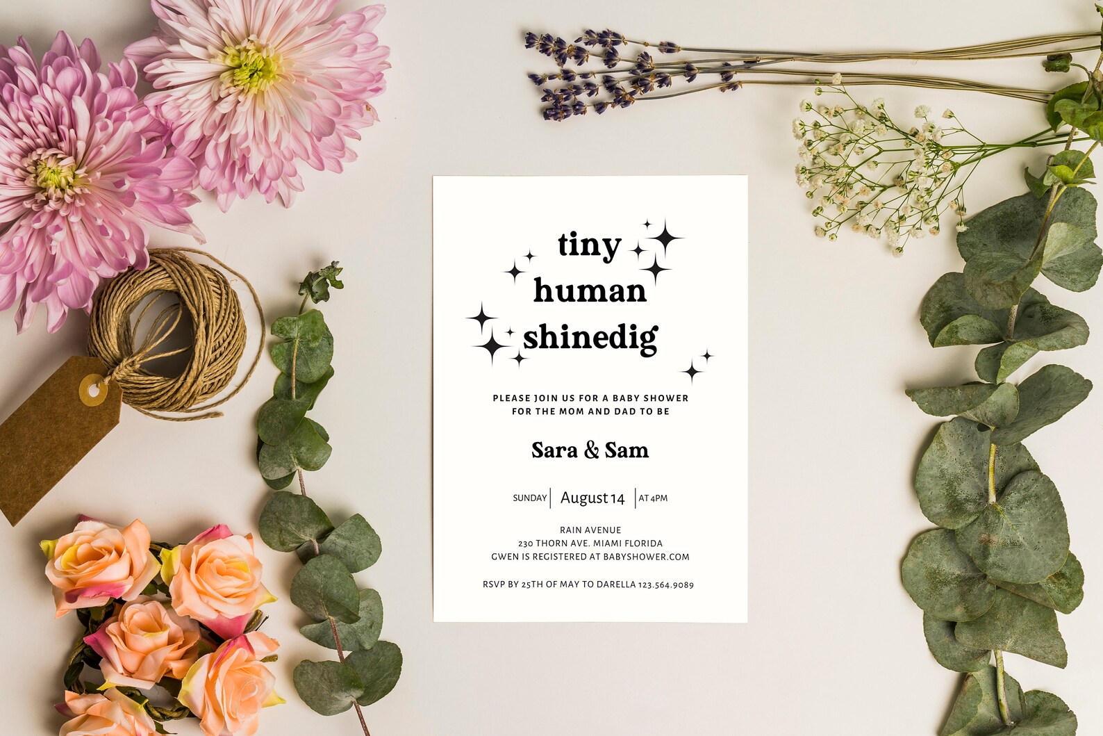 Tiny Human Shindig Invitation - Etsy