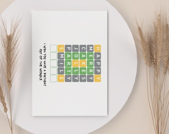 Strands Birthday Card, NYT Games Card, Printable Birthday Card, Puzzle ...