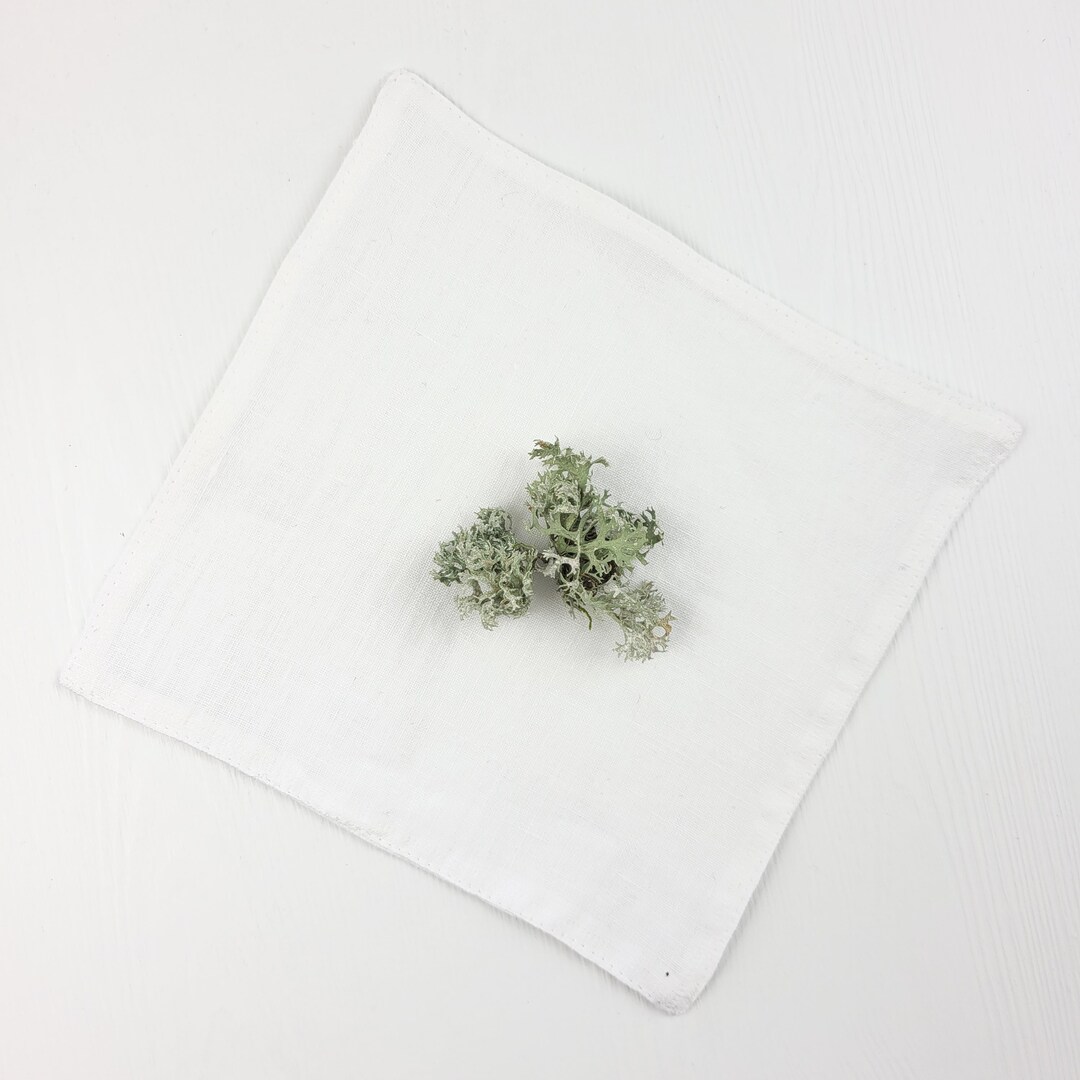 White Linen Coaster, 2 Sizes I Soft Washed I Made Sustainably in Europe ...