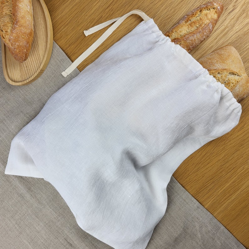 Off-white Linen Food Storage Bag I Sustainable Bread Bag I Different ...