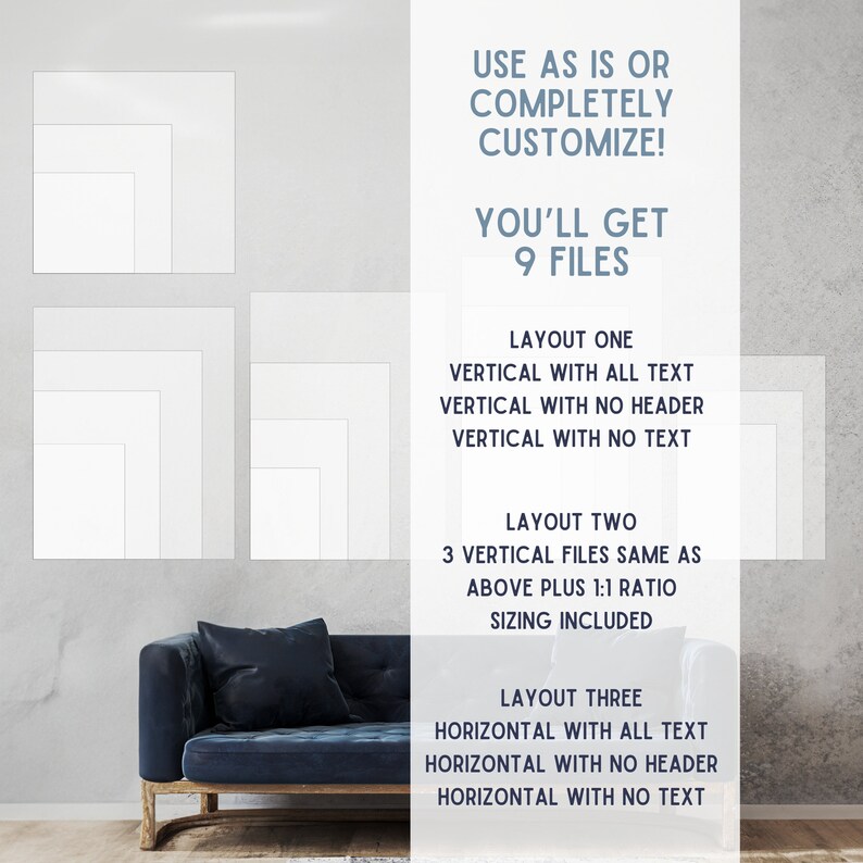 Square Wall Art Size Guide Digital Print Comparison Guide Landscape ...