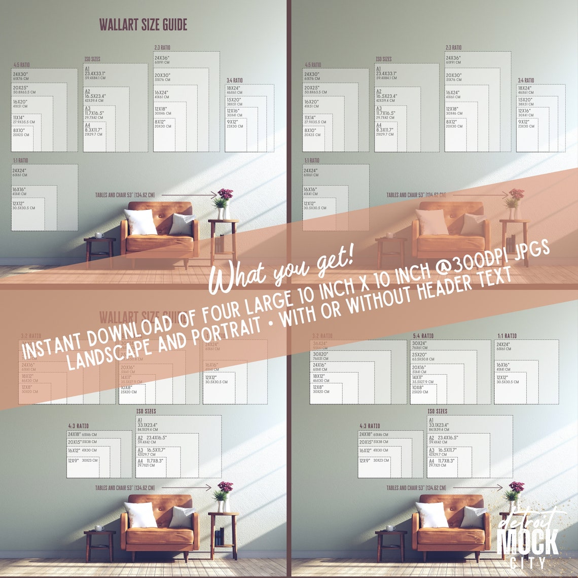 Wall Art Size Guide Vertical Horizontal Frame Size Chart Canvas Sizing ...