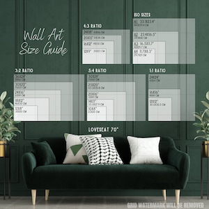 Wall Art Size Guide | Vertical Horizontal Frame Size Chart | Canvas ...