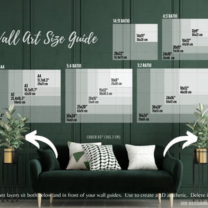 Wall Art Size Guide | Vertical & Horizontal Chart (digital Print) - Etsy