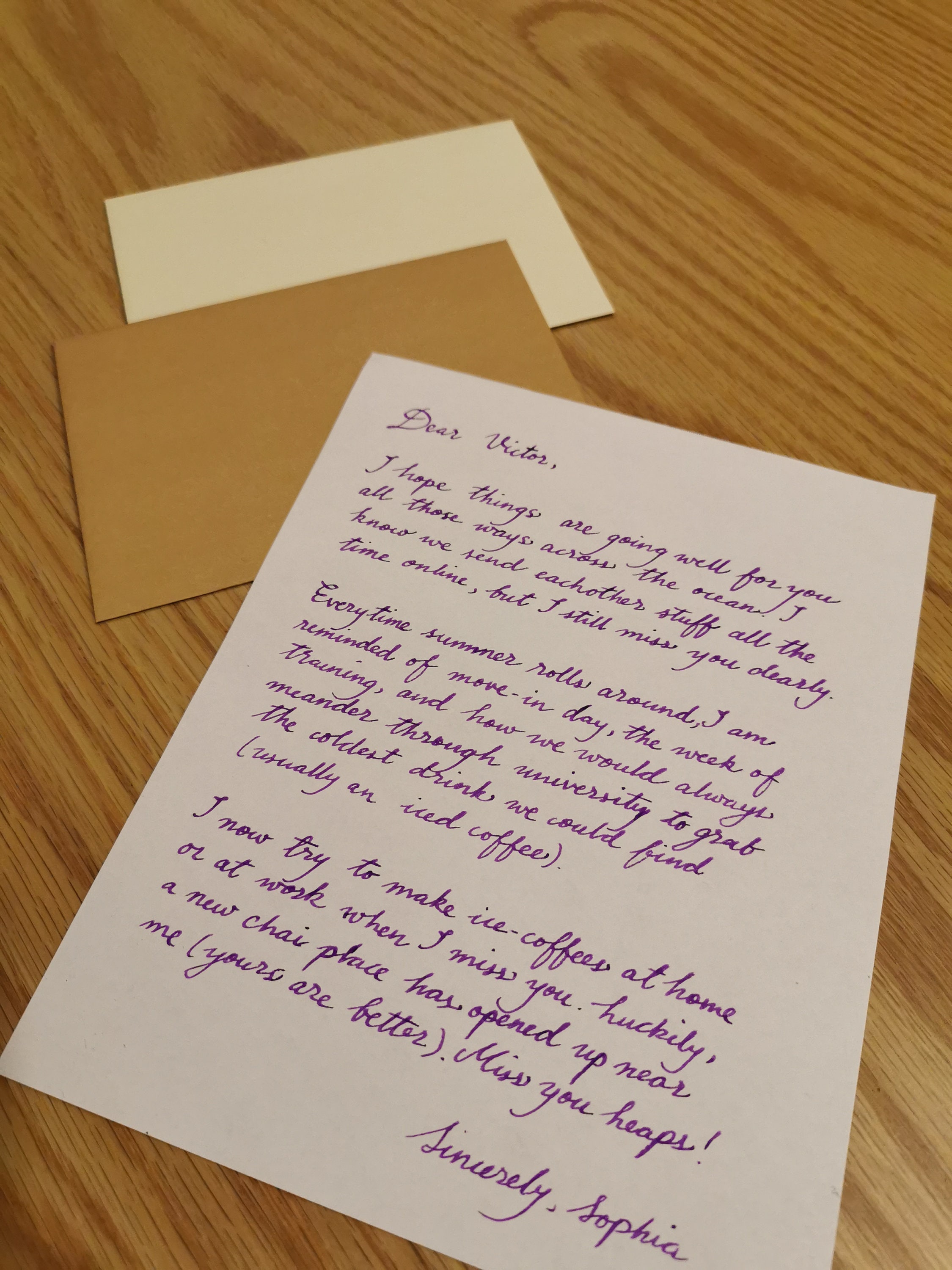 Handwritten Calligraphy Letter (A5) - Etsy