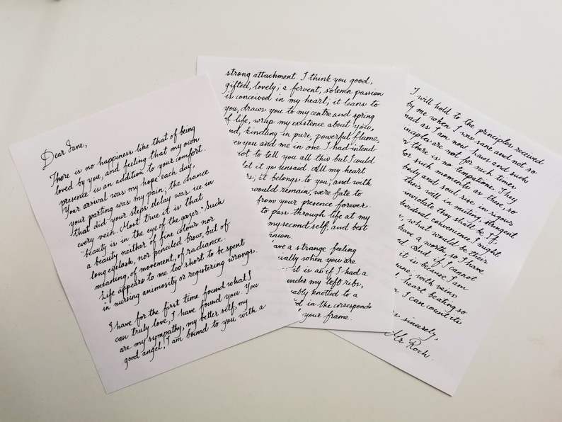 Handwritten Calligraphy Letter (A5) - Etsy