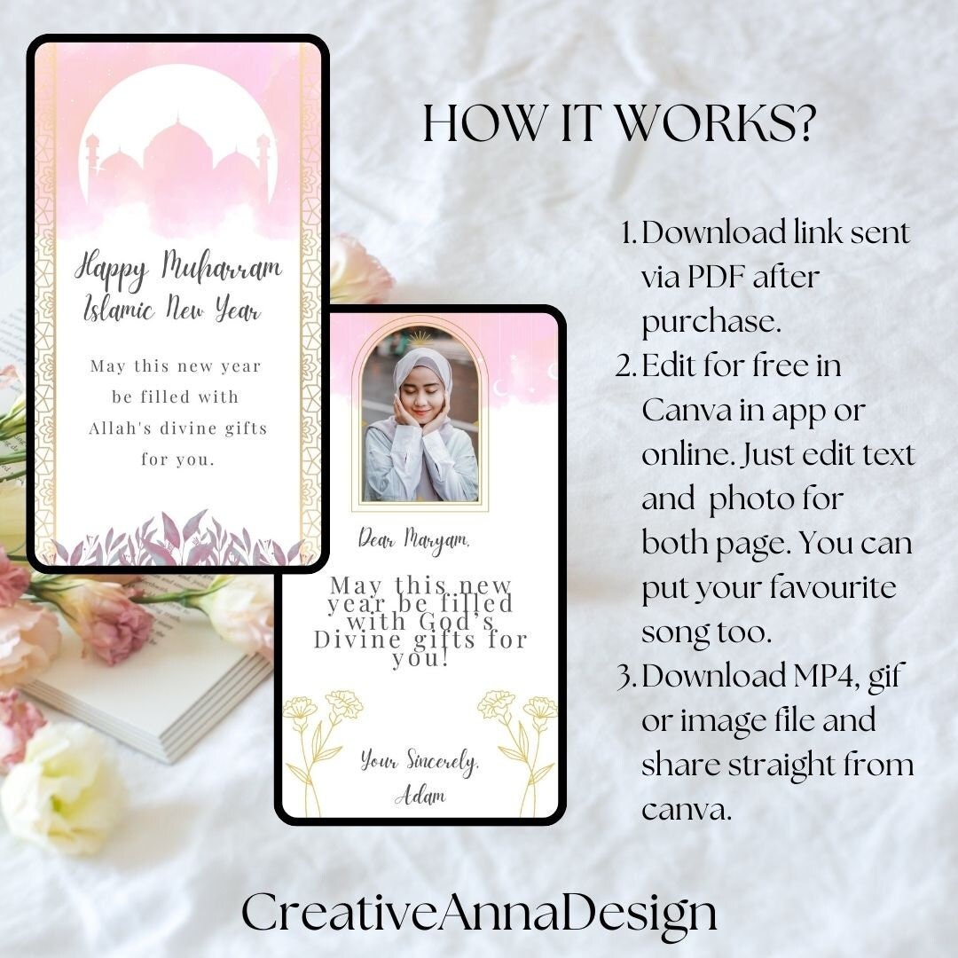 Editable Ecard Wish Card Template, Ecard Animated Islamic New Year ...