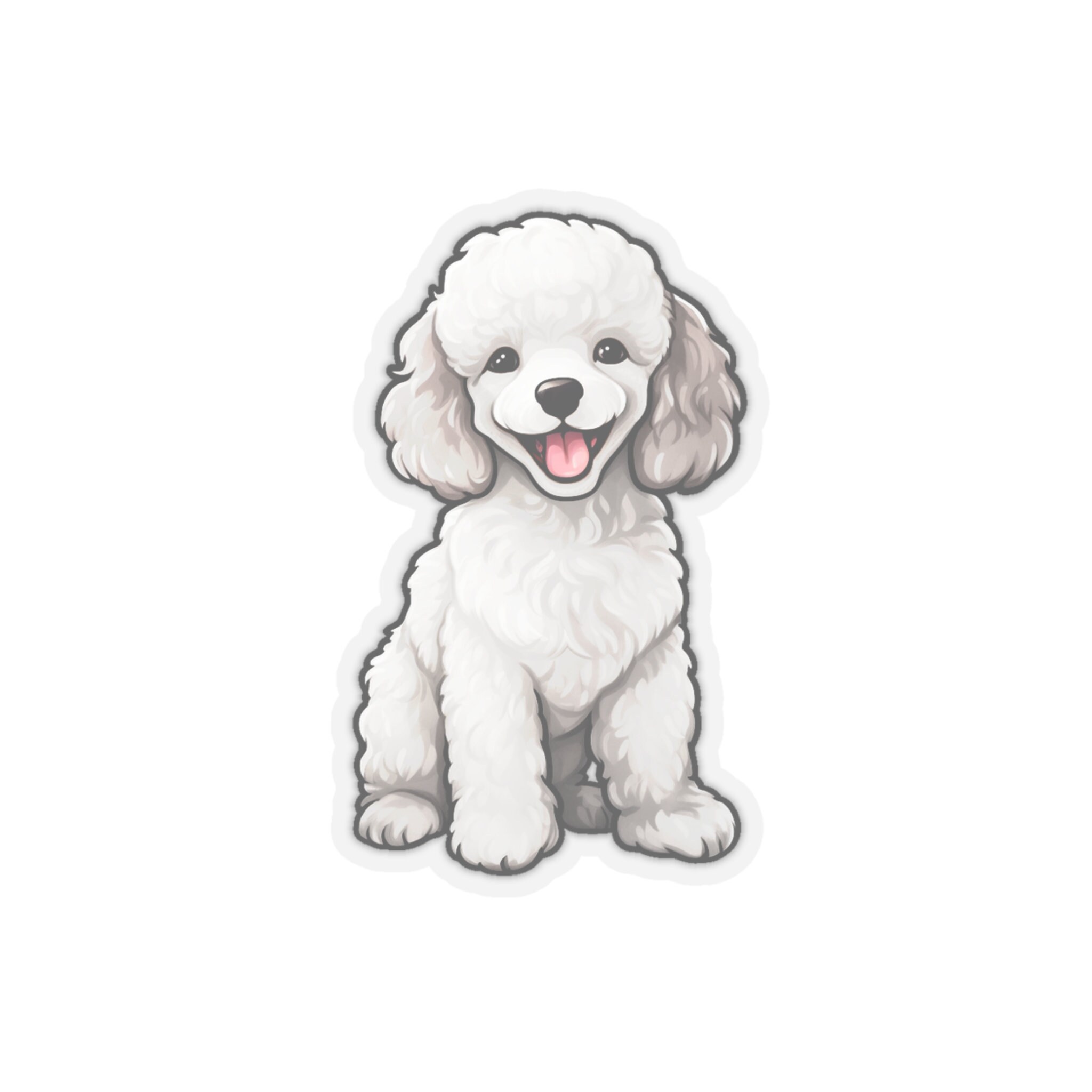 Cute Poodle Sticker V2 - Etsy