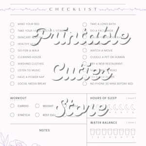 Printable Daily Self-care Planner - Nourish Your Well-being - Etsy