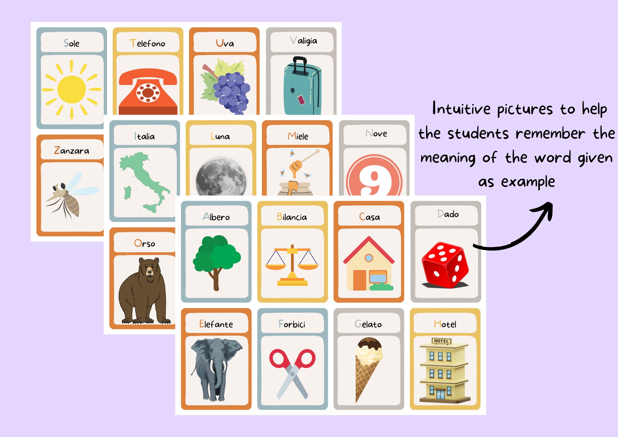 Printable Italian Alphabet Flashcards Learn Italian Letters - Etsy