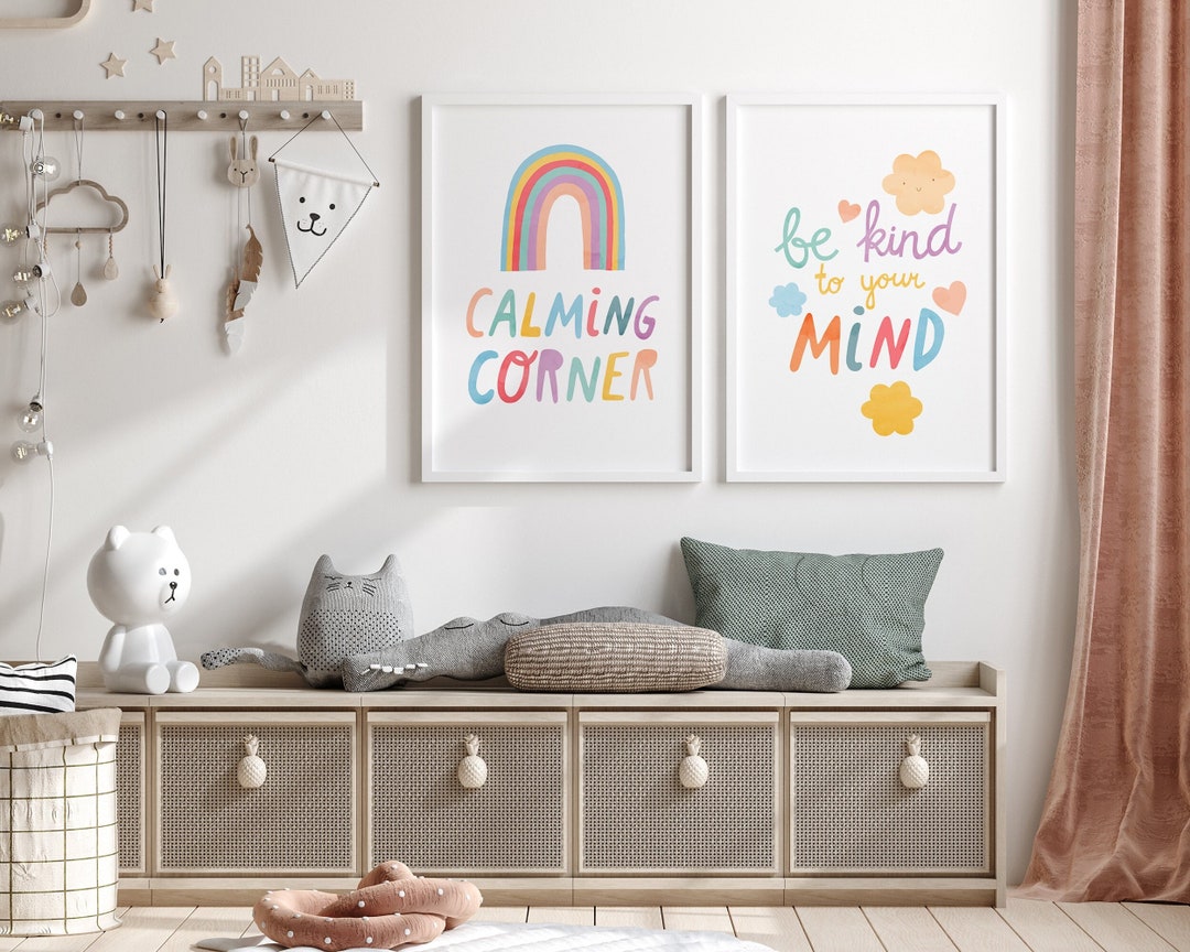 Nursery Prints, Calming Corner Poster, Mental Health, Classroom Decor ...