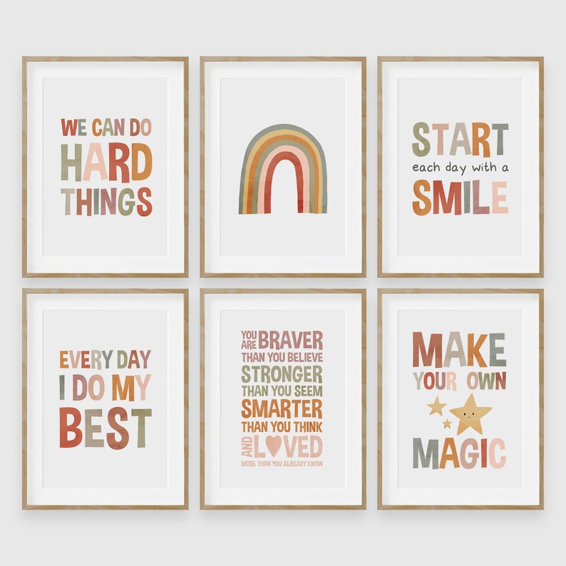Set of 12 Classroom Printable Posters Nursery Quotes - Etsy