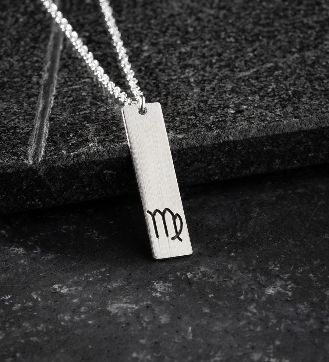 Sterling Silver Virgo Necklace: Astrology Zodiac Pendant, 55cm Chain - Etsy