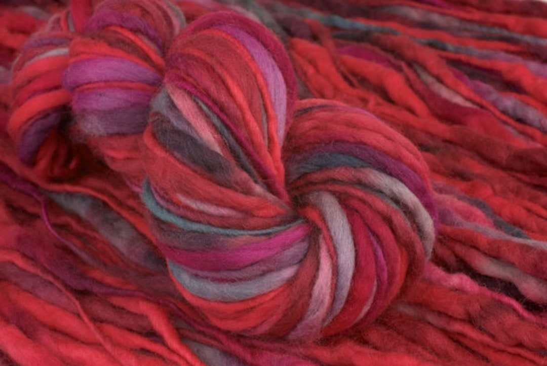 Colinette Yarns One Zero Raspberry - Hand Dyed Multicoloured Chunky ...