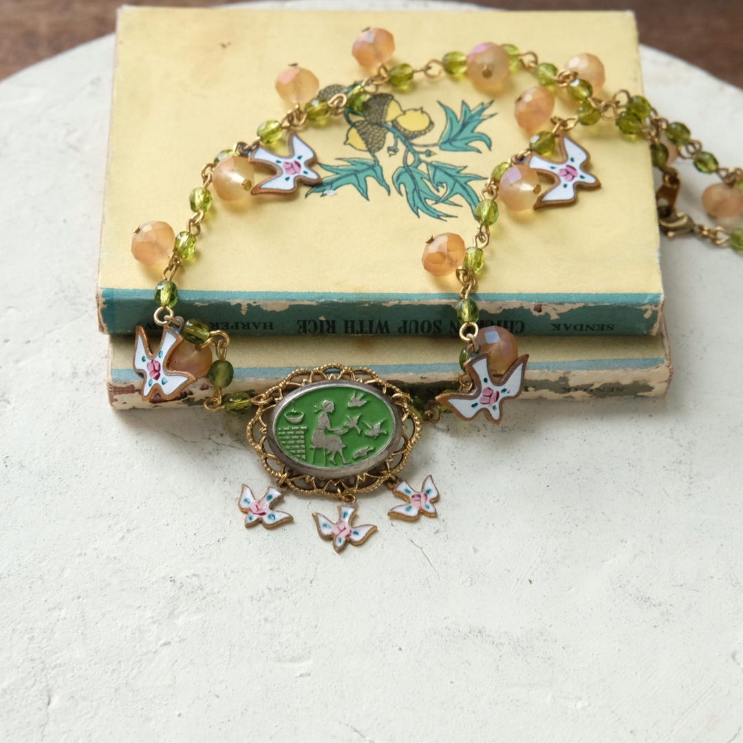 Handmade Wedgewood Cameo Necklace: Vintage Cottagecore Style - Etsy